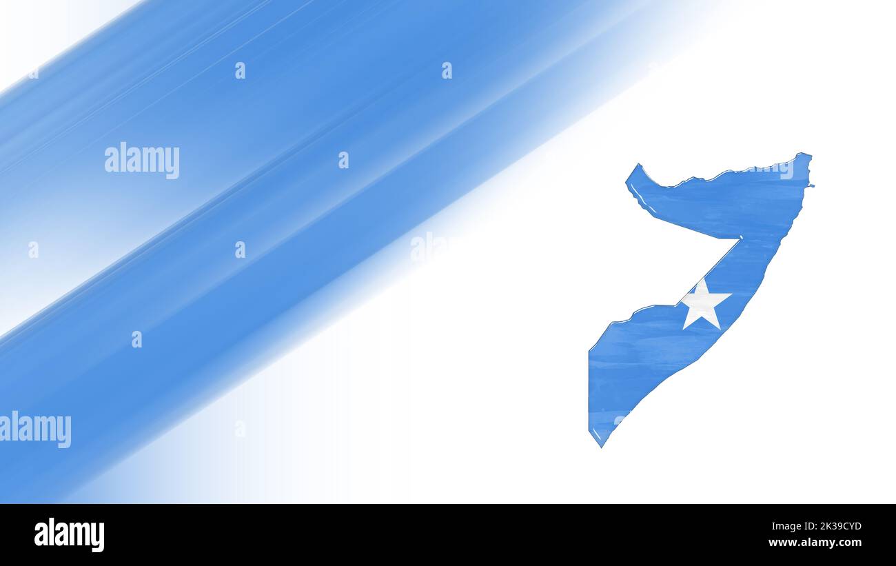 Map of Somalia, flag map, National colors background Stock Photo - Alamy