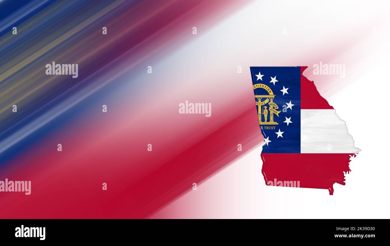 Map of Georgia, flag map, National colors background Stock Photo - Alamy