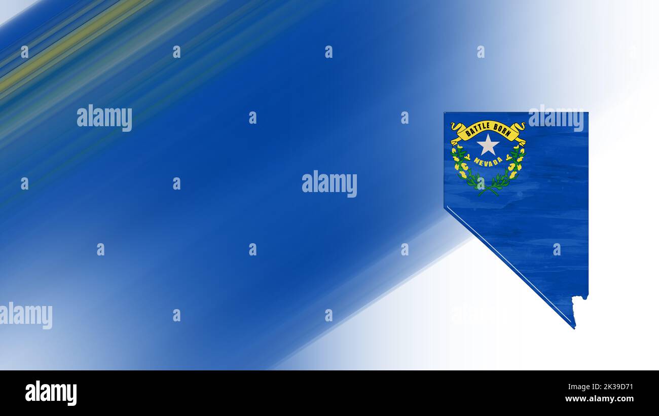 Map of Nevada, flag map, National colors background Stock Photo - Alamy