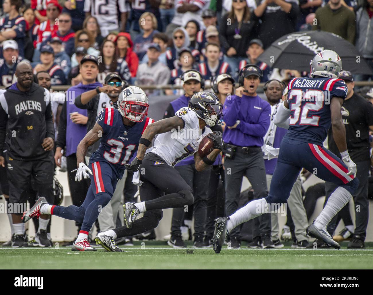 Foxborough, United States. 25th Sep, 2022. Baltimore Ravens wide ...