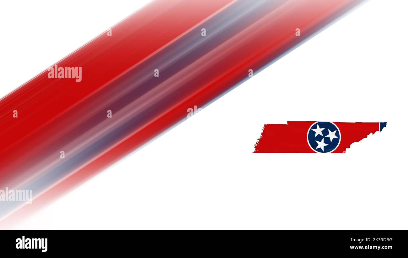 Map of Tennessee, flag map, National colors background Stock Photo - Alamy