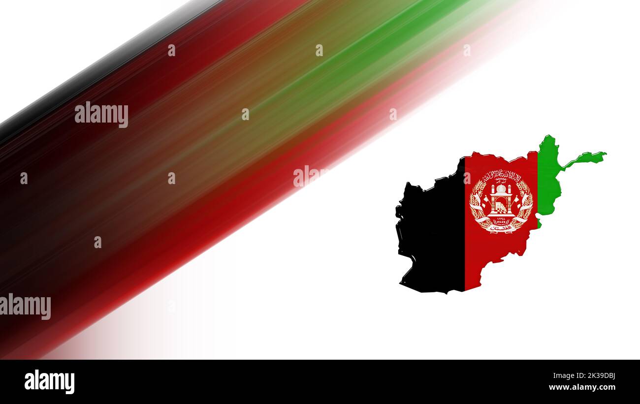 Map of Afghanistan, flag map, National colors background Stock Photo - Alamy