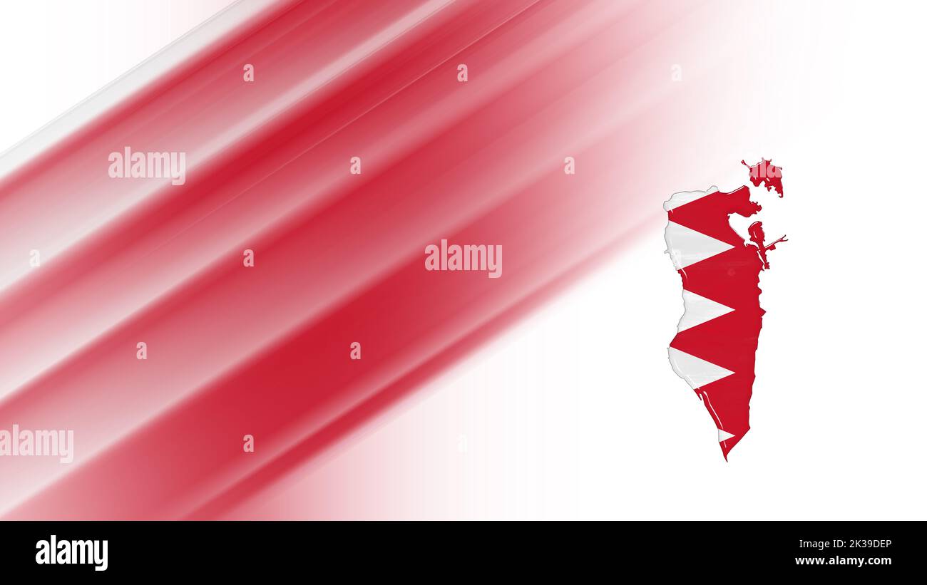 Map of Bahrain, flag map, National colors background Stock Photo - Alamy
