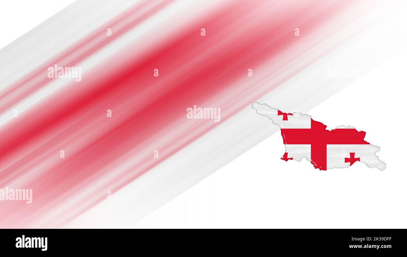 Map of Georgia, flag map, National colors background Stock Photo - Alamy