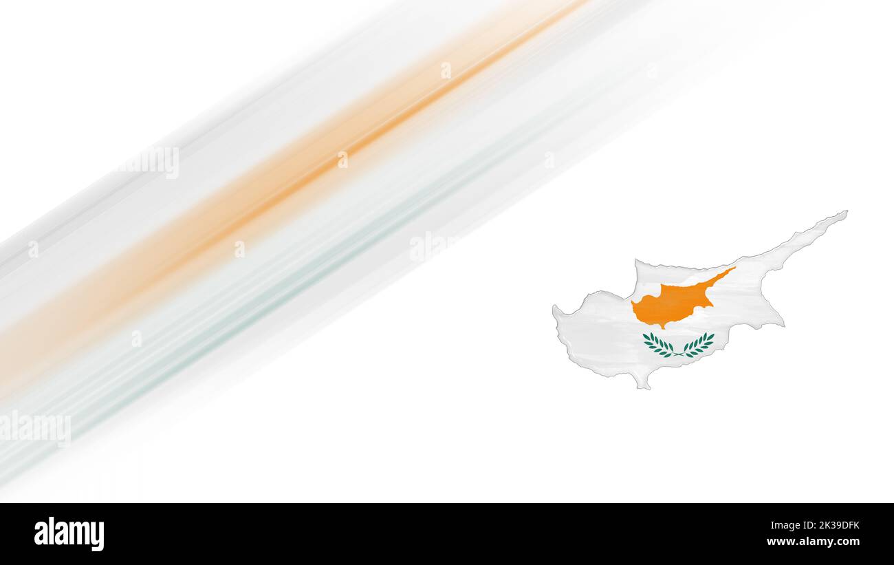 Map of Cyprus, flag map, National colors background Stock Photo - Alamy