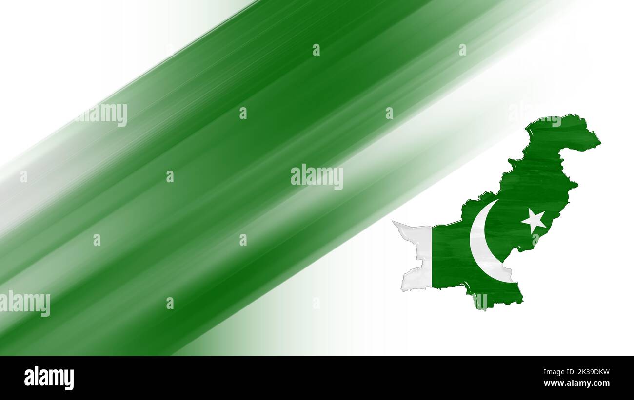 Map of Pakistan, flag map, National colors background Stock Photo - Alamy