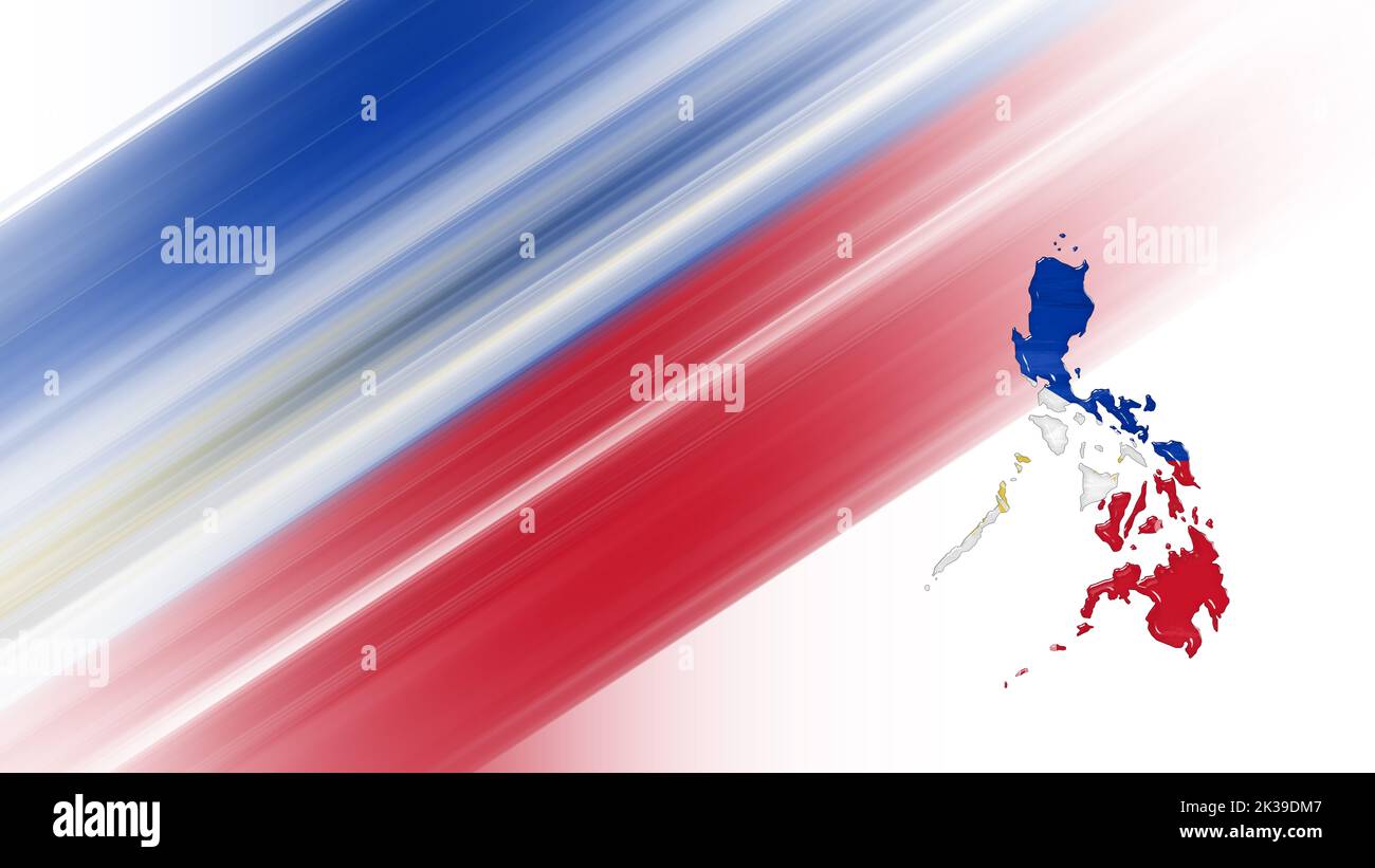 Map of Philippines, flag map, National colors background Stock Photo ...