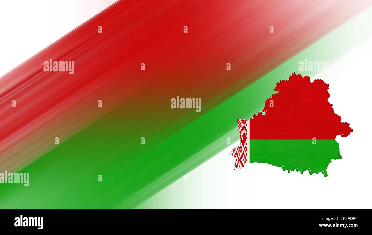 Map of Belarus, flag map, National colors background Stock Photo - Alamy
