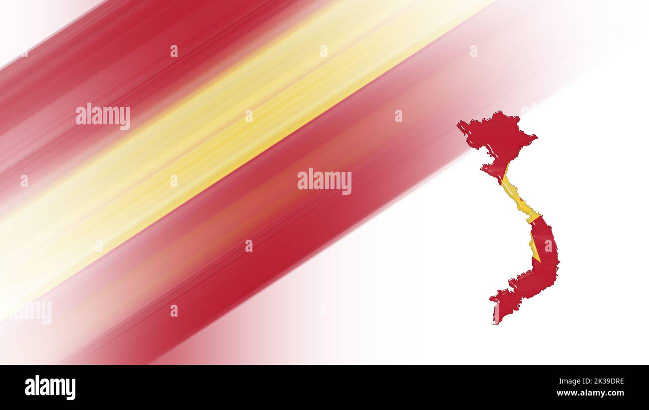 Map of Vietnam, flag map, National colors background Stock Photo - Alamy