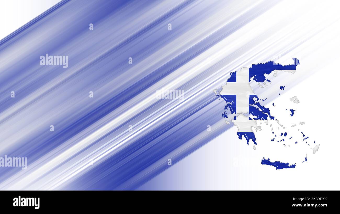 Map of Greece, flag map, National colors background Stock Photo - Alamy