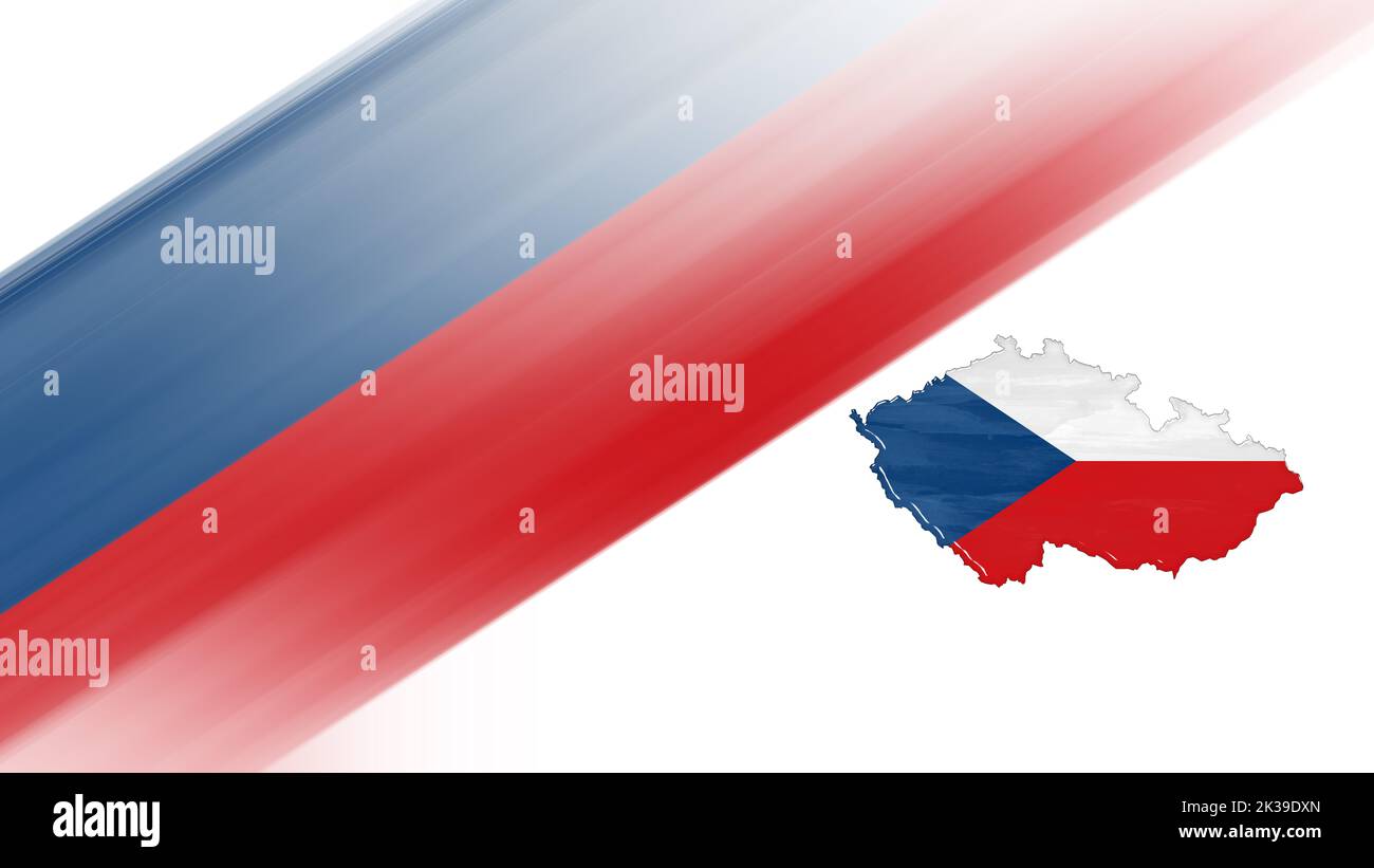 Map of Czech Republic, flag map, National colors background Stock Photo ...
