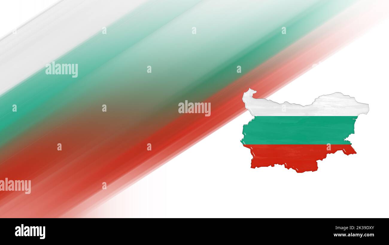 Map of Bulgaria, flag map, National colors background Stock Photo - Alamy