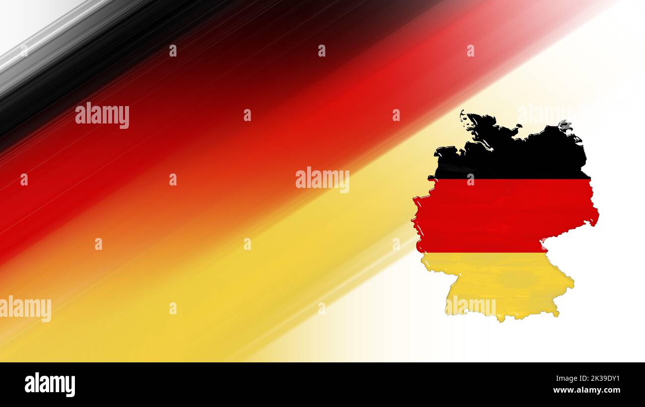 Map of Germany, flag map, National colors background Stock Photo - Alamy