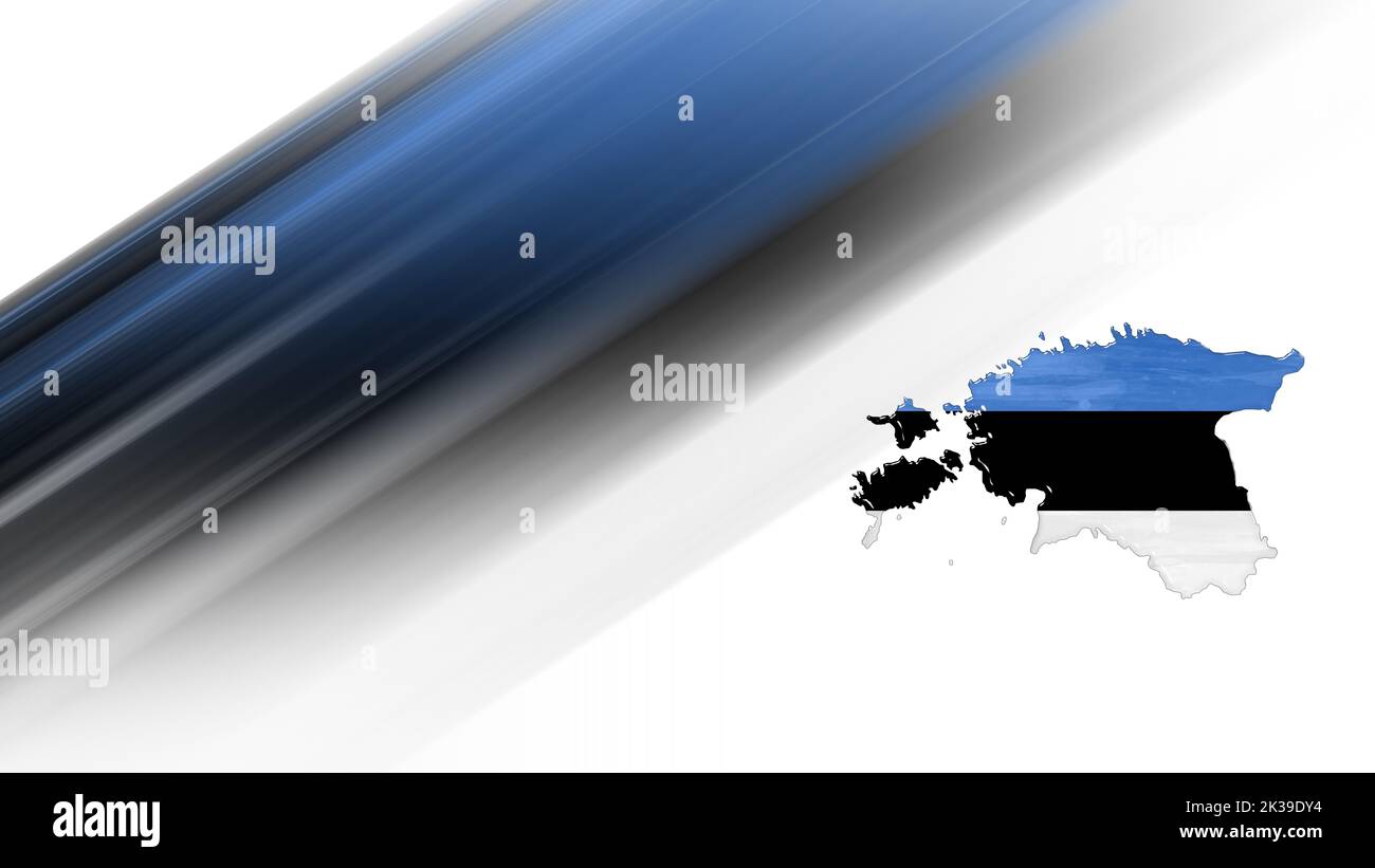 Map of Estonia, flag map, National colors background Stock Photo - Alamy