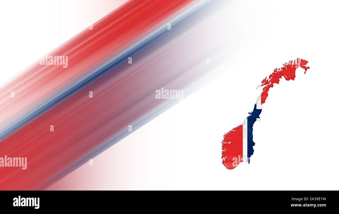 Map of Norway, flag map, National colors background Stock Photo - Alamy