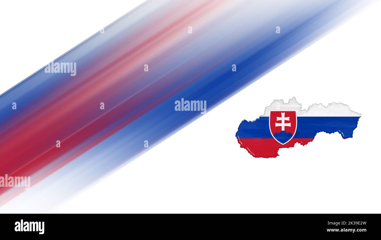 Map of Slovakia, flag map, National colors background Stock Photo - Alamy