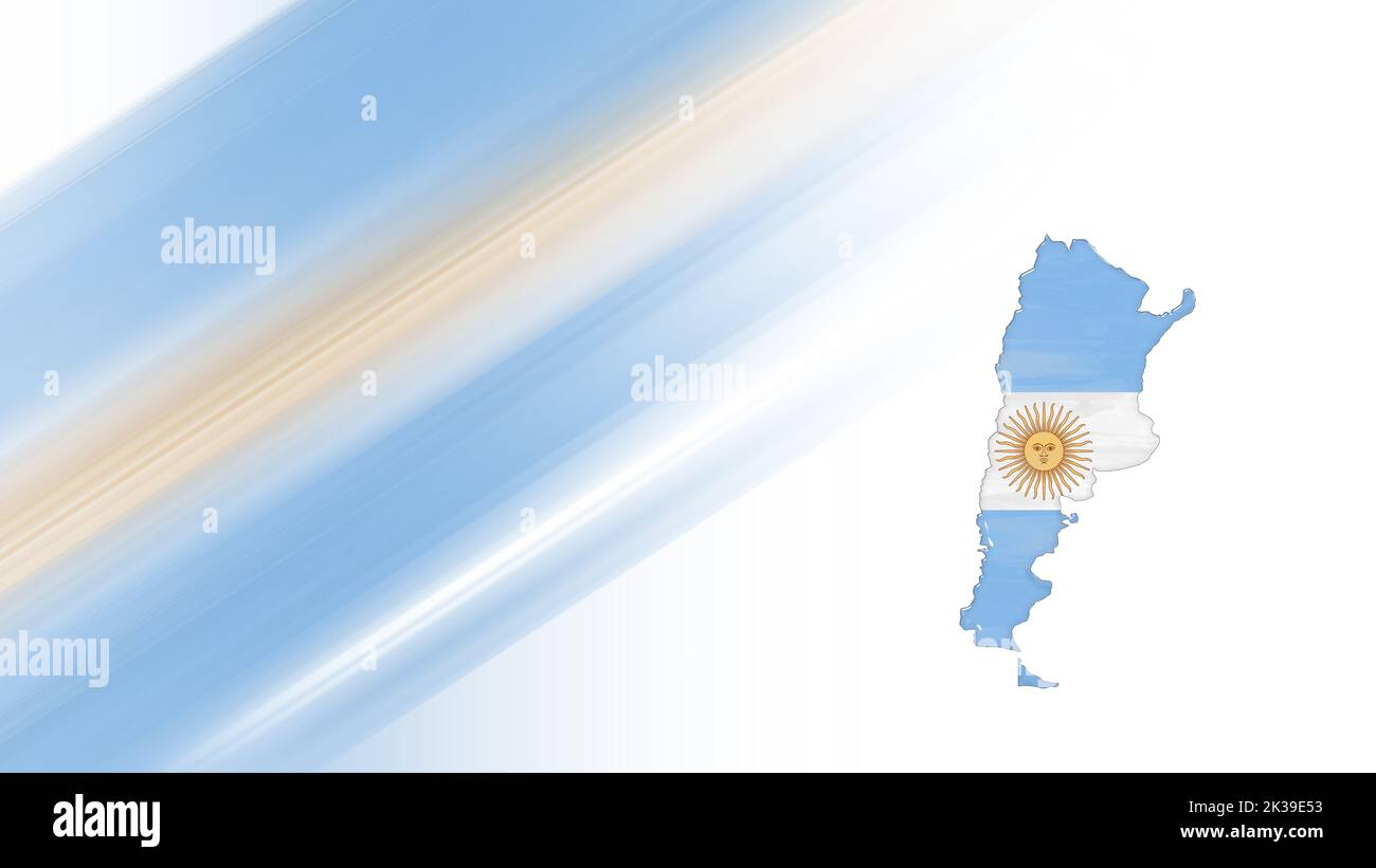 Map of Argentina, flag map, National colors background Stock Photo - Alamy