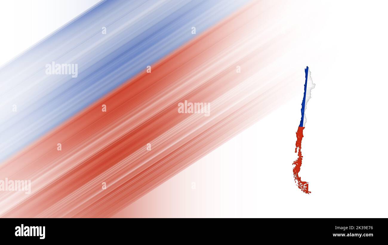 Map of Chile, flag map, National colors background Stock Photo - Alamy