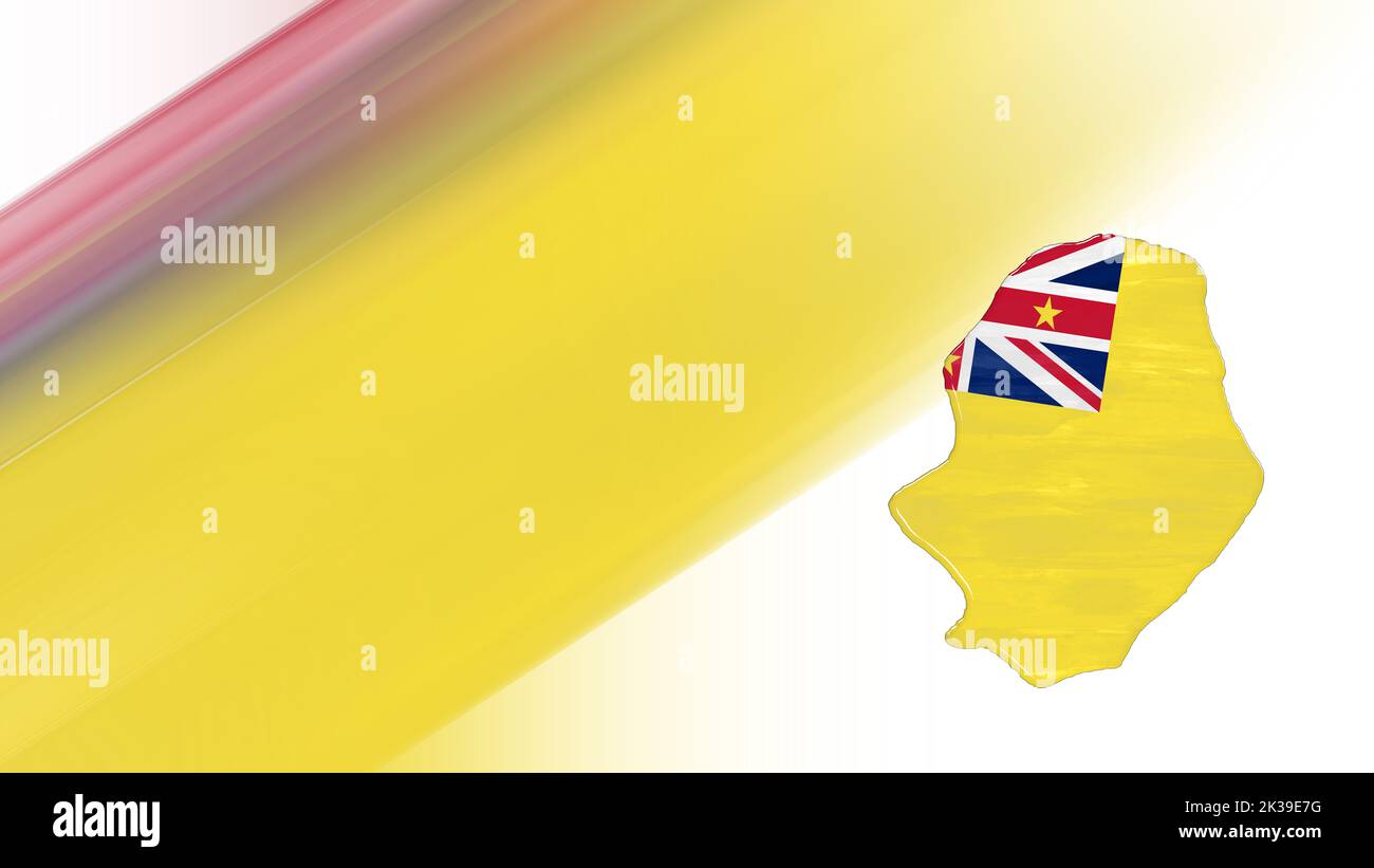 Map of Niue, flag map, National colors background Stock Photo - Alamy