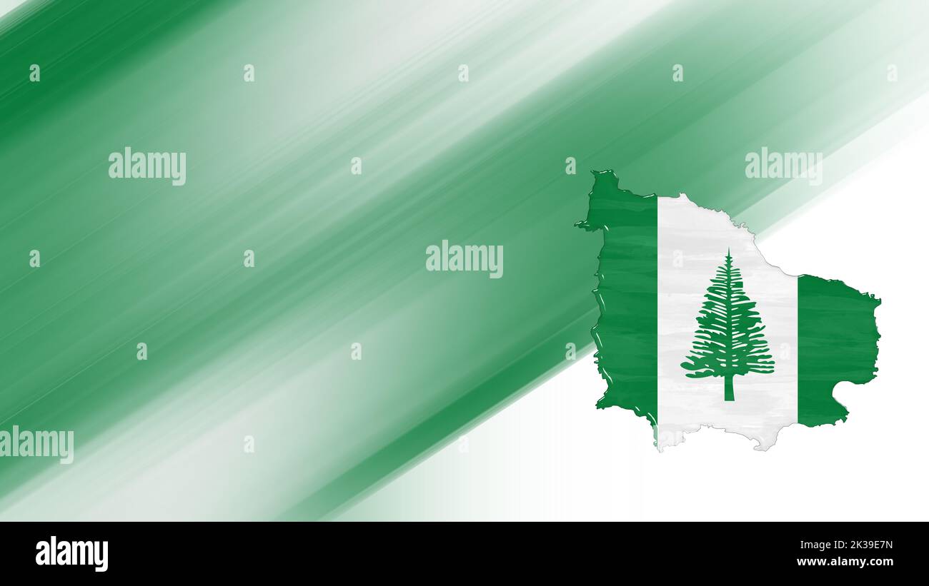 Map of Norfolk Island, flag map, National colors background Stock Photo ...