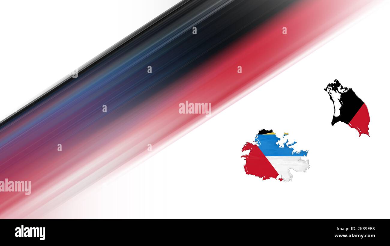 Map of Antigua and Barbuda, flag map, National colors background Stock ...