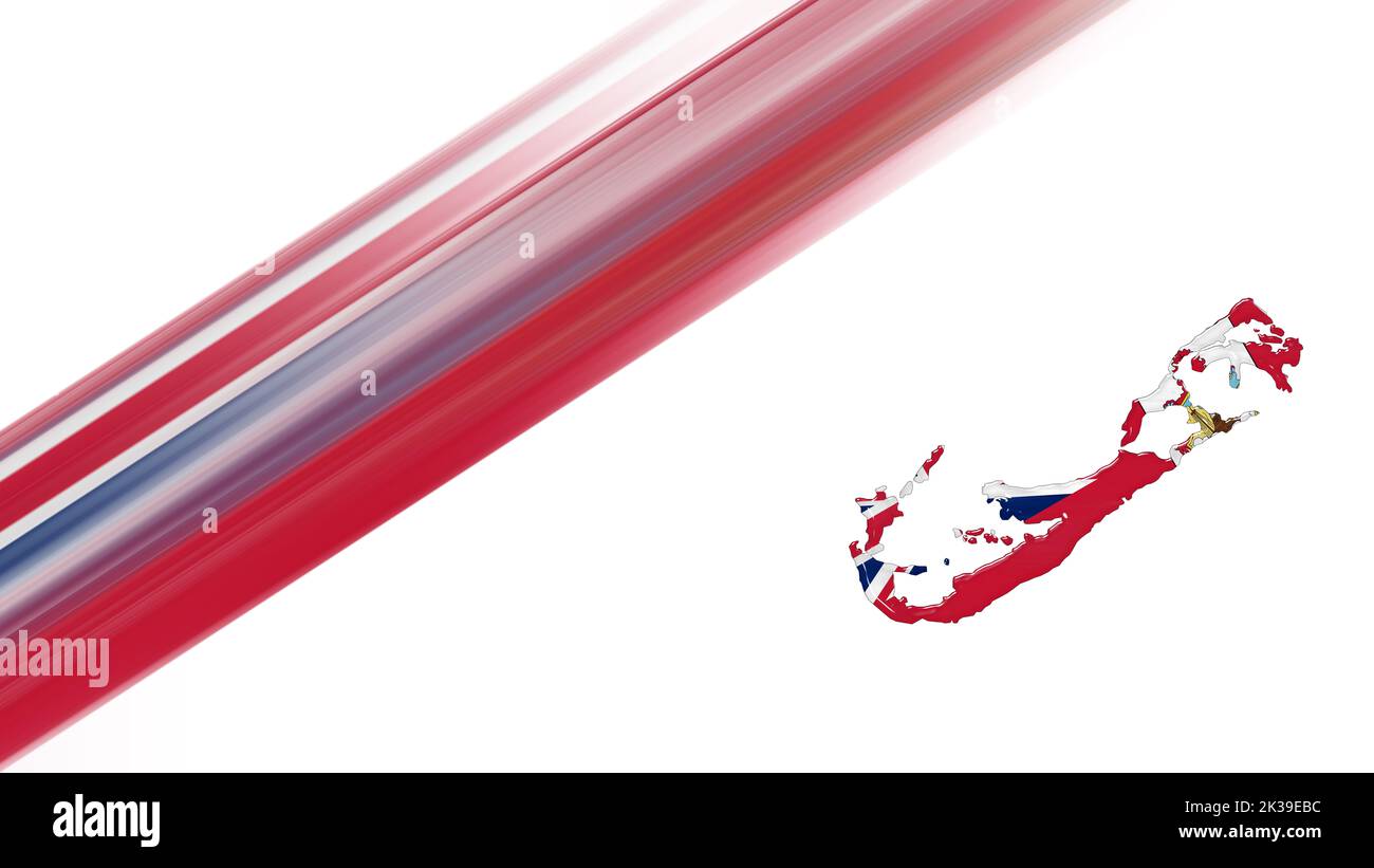 Map of Bermuda, flag map, National colors background Stock Photo - Alamy