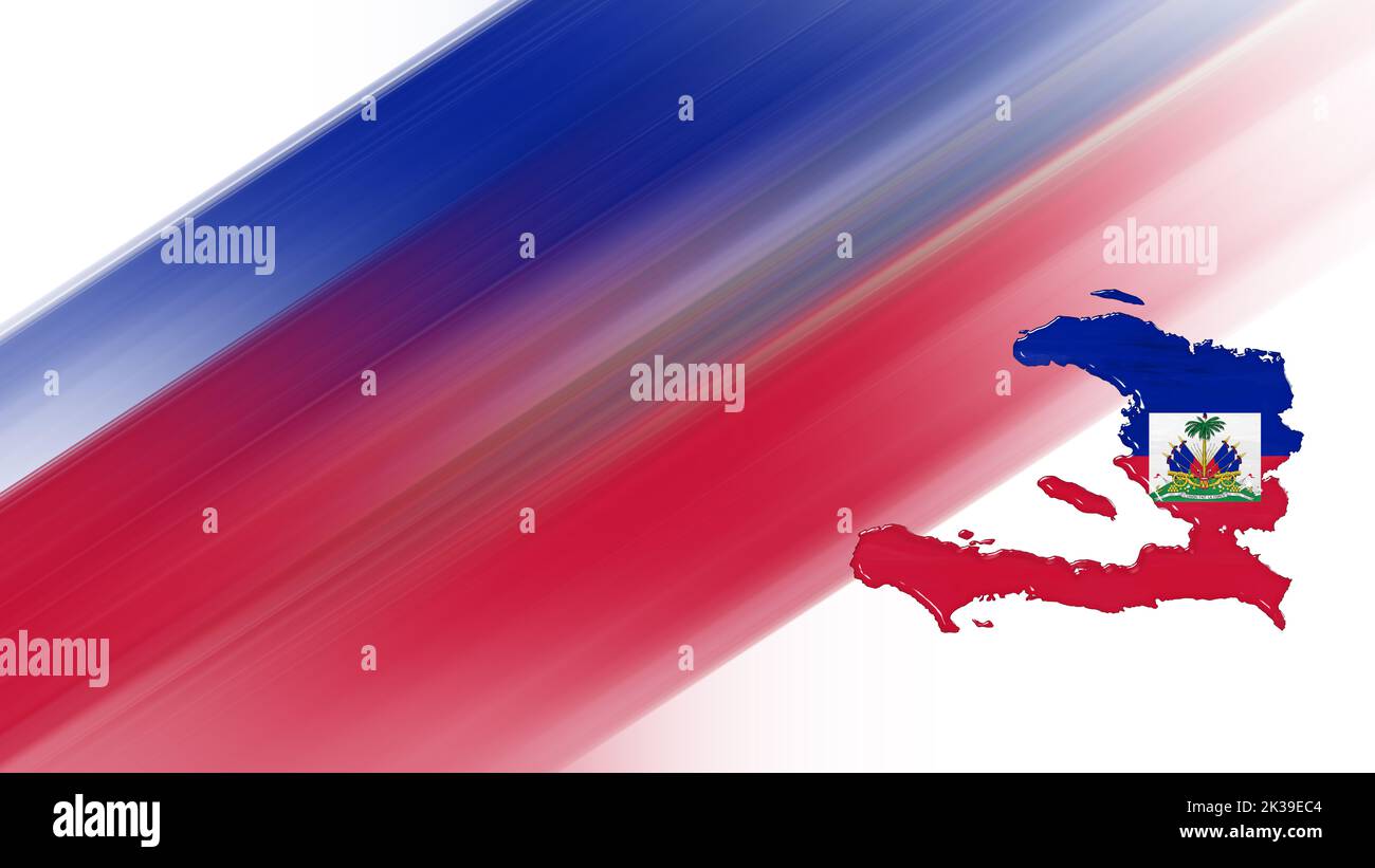 Map of Haiti, flag map, National colors background Stock Photo - Alamy