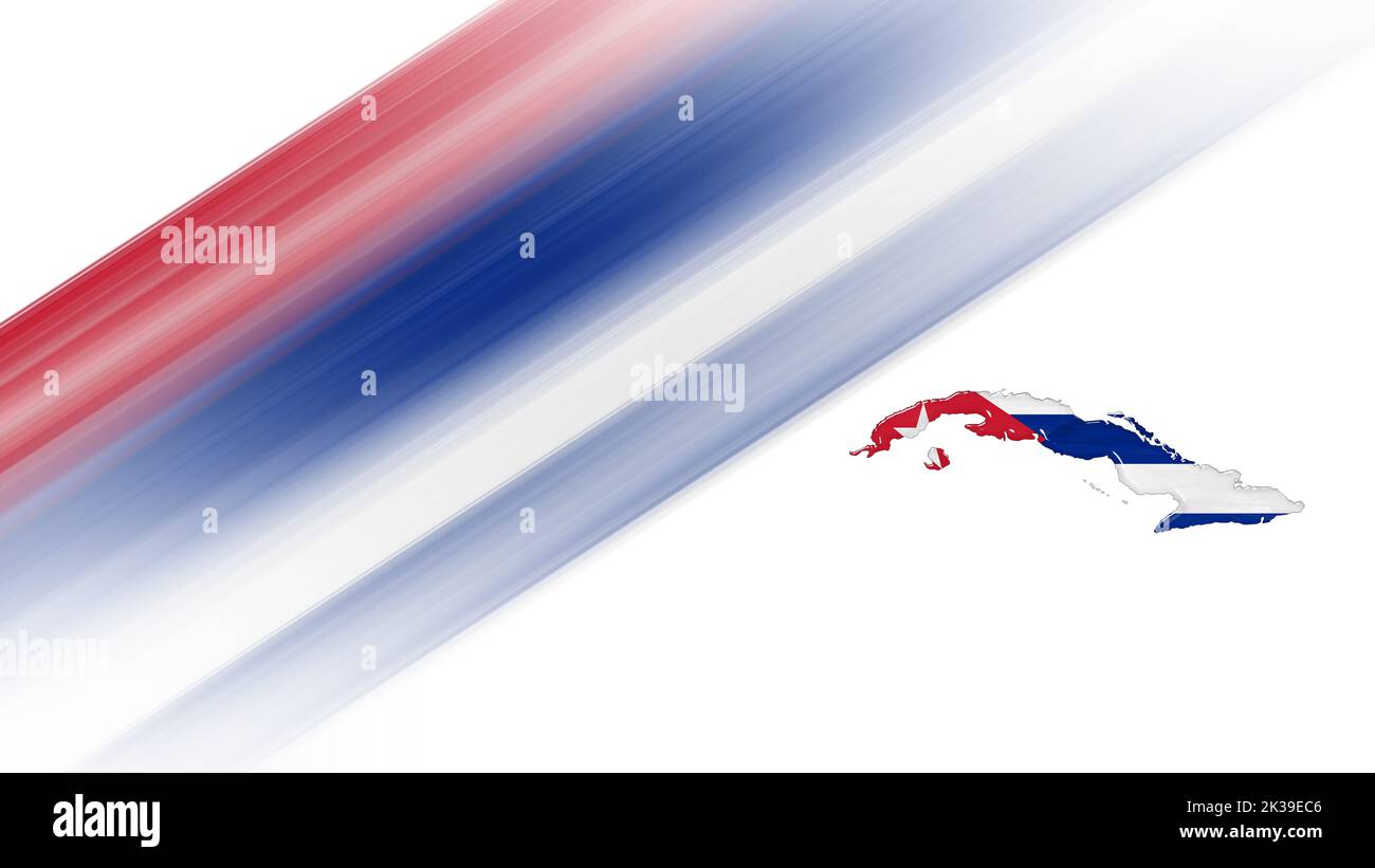 Map of Cuba, flag map, National colors background Stock Photo - Alamy