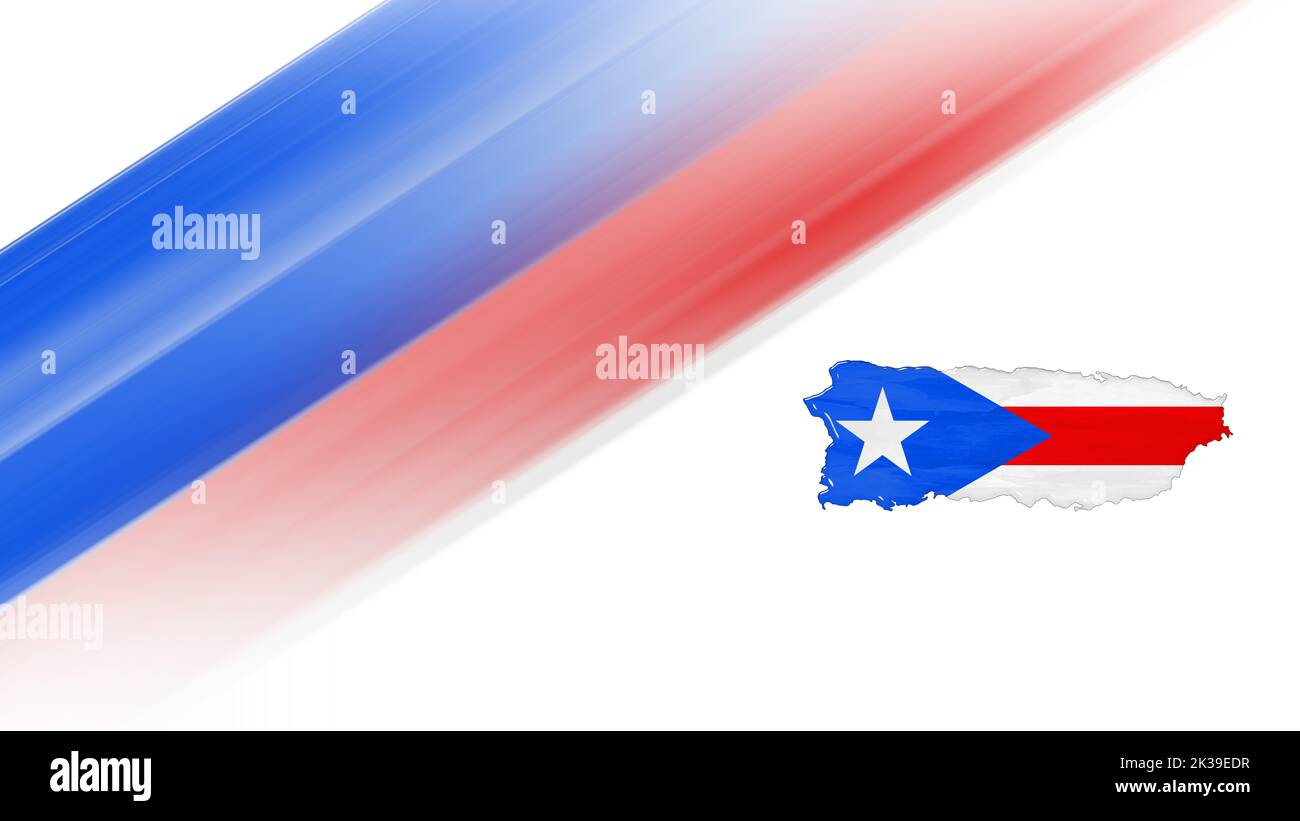 Map of Puerto Rico, flag map, National colors background Stock Photo ...