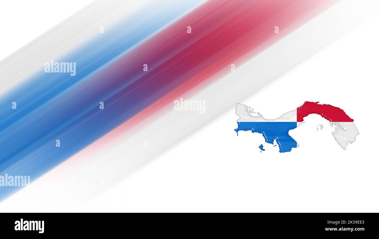 Map of Panama, flag map, National colors background Stock Photo - Alamy