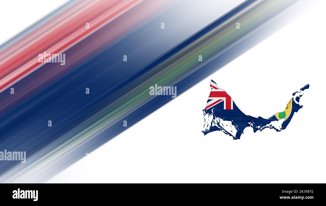 Map of Turks and Caicos Islands, flag map, National colors background ...