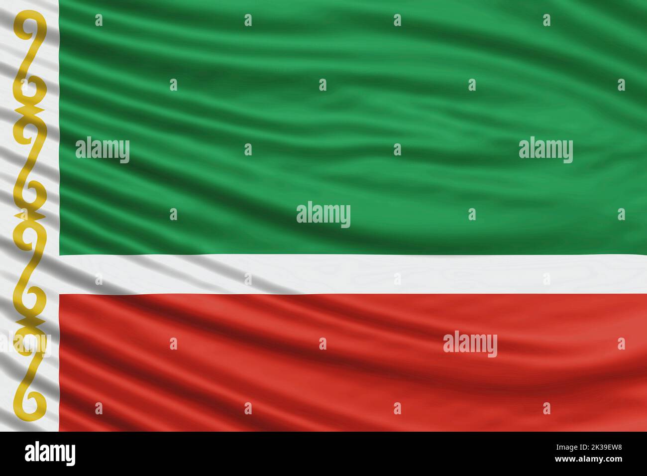 Chechnya Flag Wave Close Up, national flag background Stock Photo - Alamy
