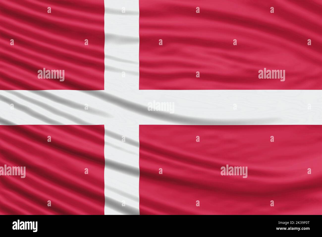 Denmark Flag Wave Close Up, national flag background Stock Photo - Alamy