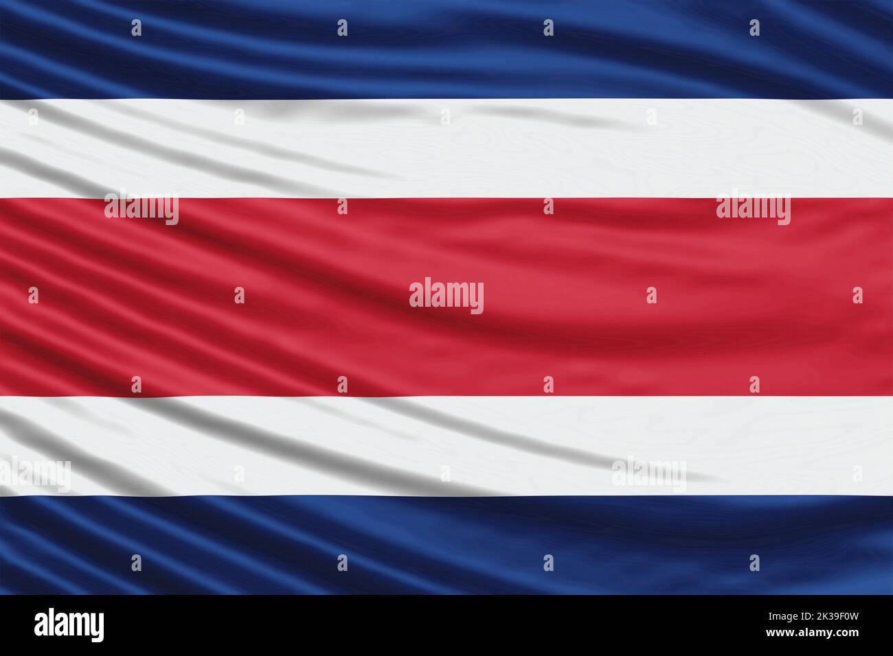 Costa Rica Flag Wave Close Up, national flag background Stock Photo - Alamy
