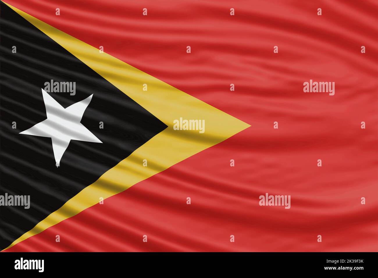 East Timor Flag Wave Close Up, national flag background Stock Photo - Alamy