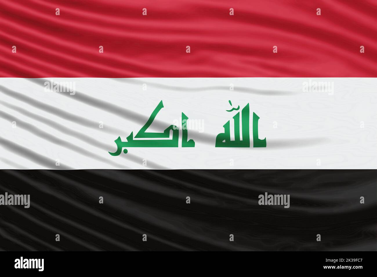 Iraq Flag Wave Close Up, national flag background Stock Photo - Alamy