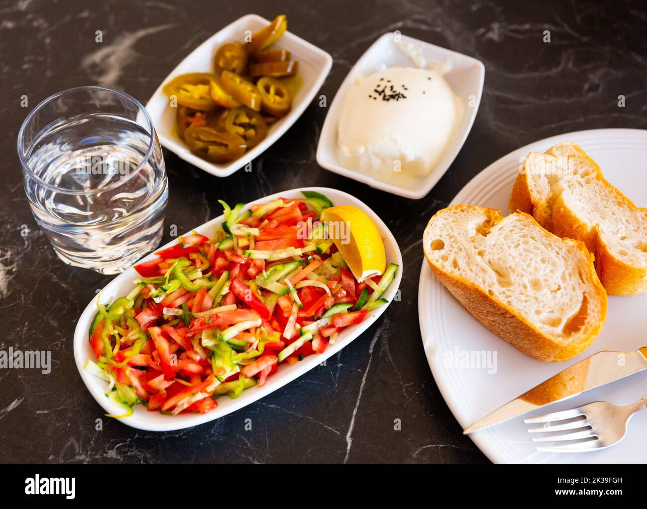 Traditional Turkish appetizers before main course Stock Photo - Alamy