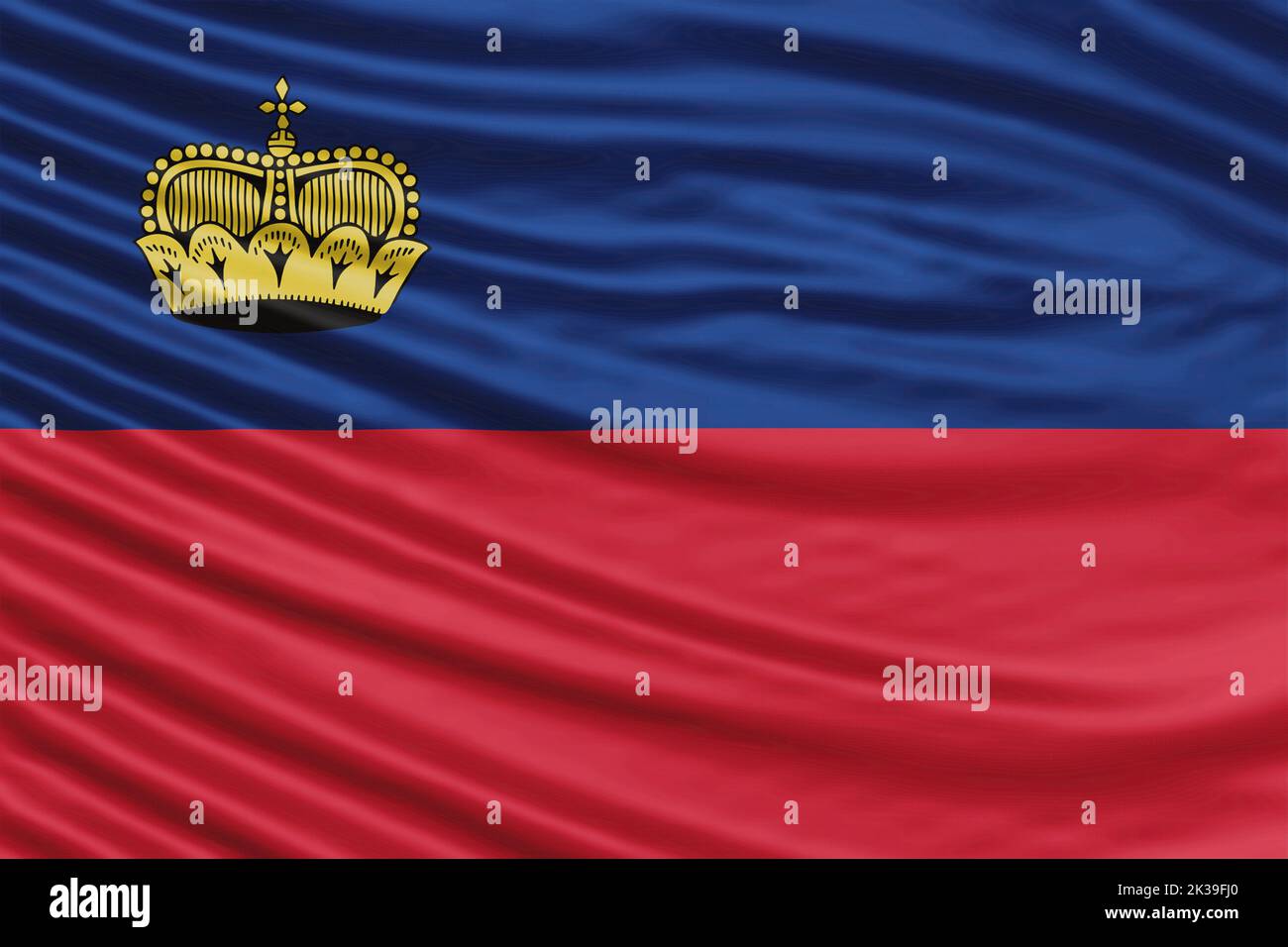 Liechtenstein Flag Wave Close Up, national flag background Stock Photo ...