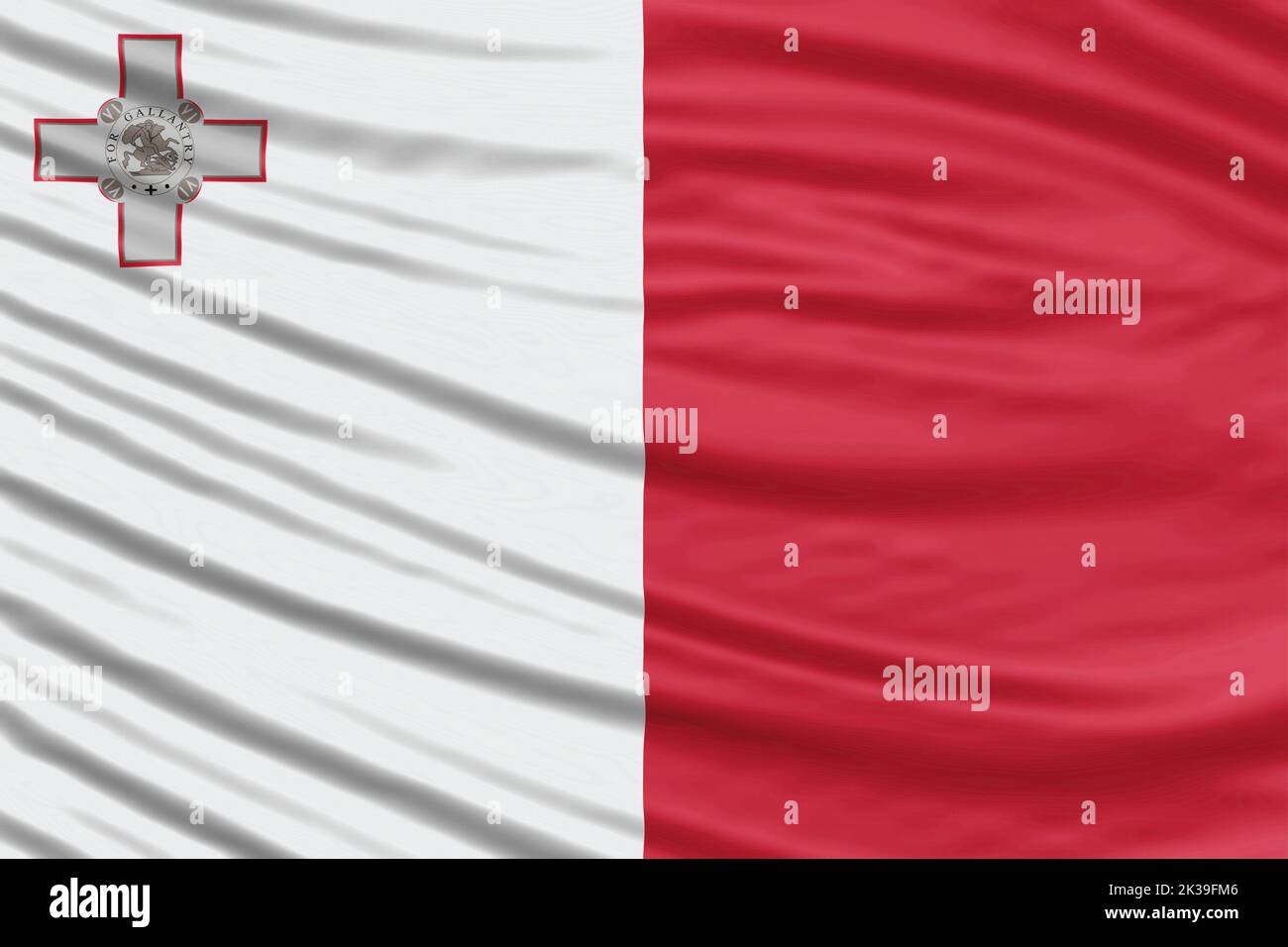 Malta Flag Wave Close Up, national flag background Stock Photo - Alamy