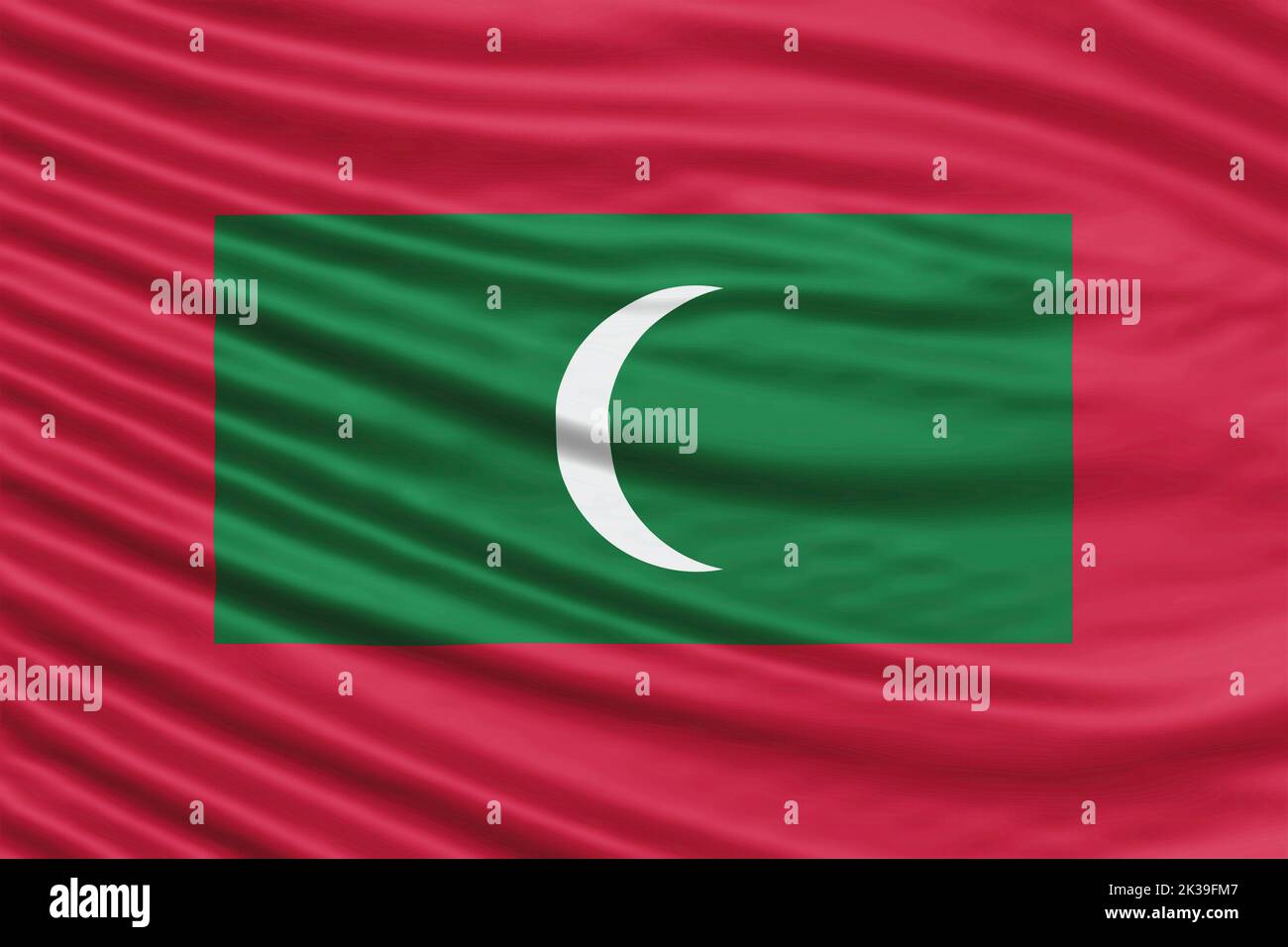 Maldives Flag Wave Close Up, national flag background Stock Photo - Alamy