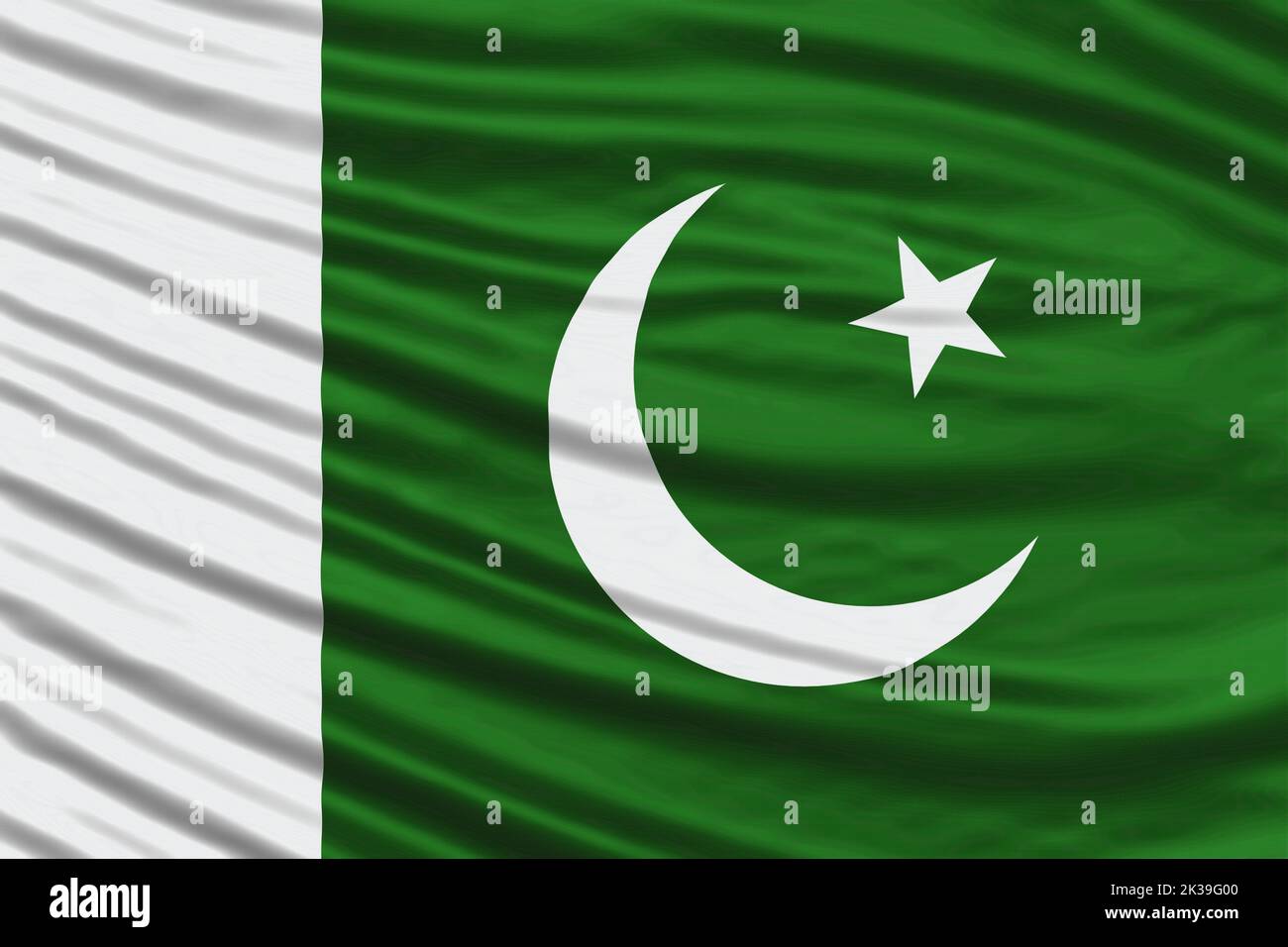 Pakistan Flag Wave Close Up, national flag background Stock Photo - Alamy