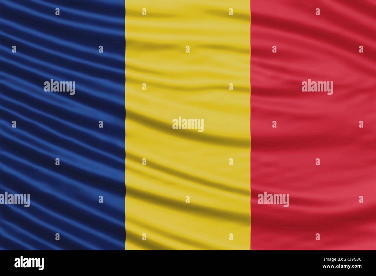 Romania Flag Wave Close Up, national flag background Stock Photo - Alamy