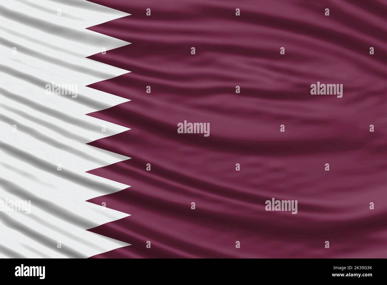 Qatar Flag Wave Close Up, national flag background Stock Photo - Alamy