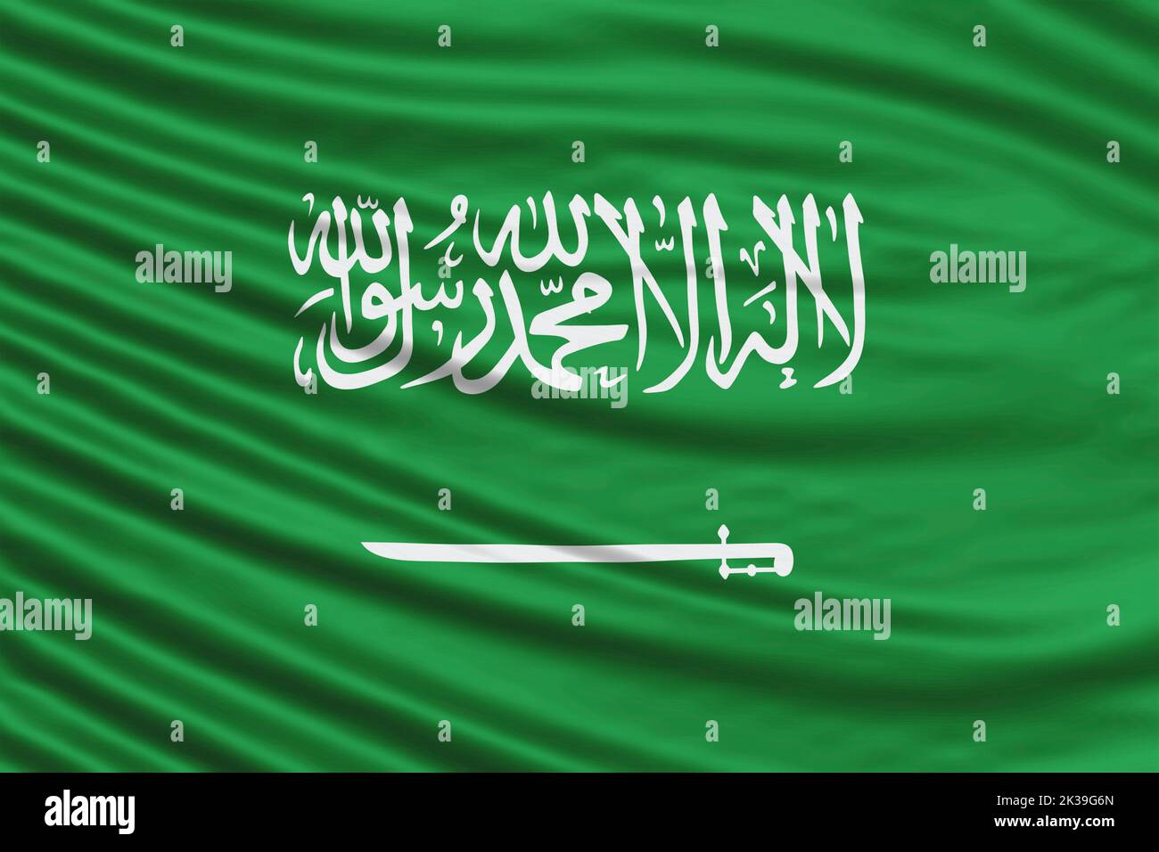 Saudi Arabia Flag Wave Close Up, national flag background Stock Photo ...