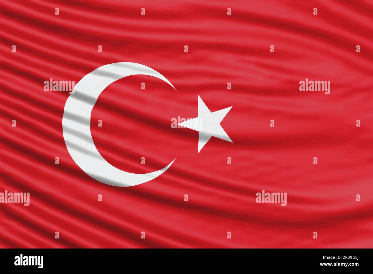 Turkey Flag Wave Close Up, national flag background Stock Photo - Alamy