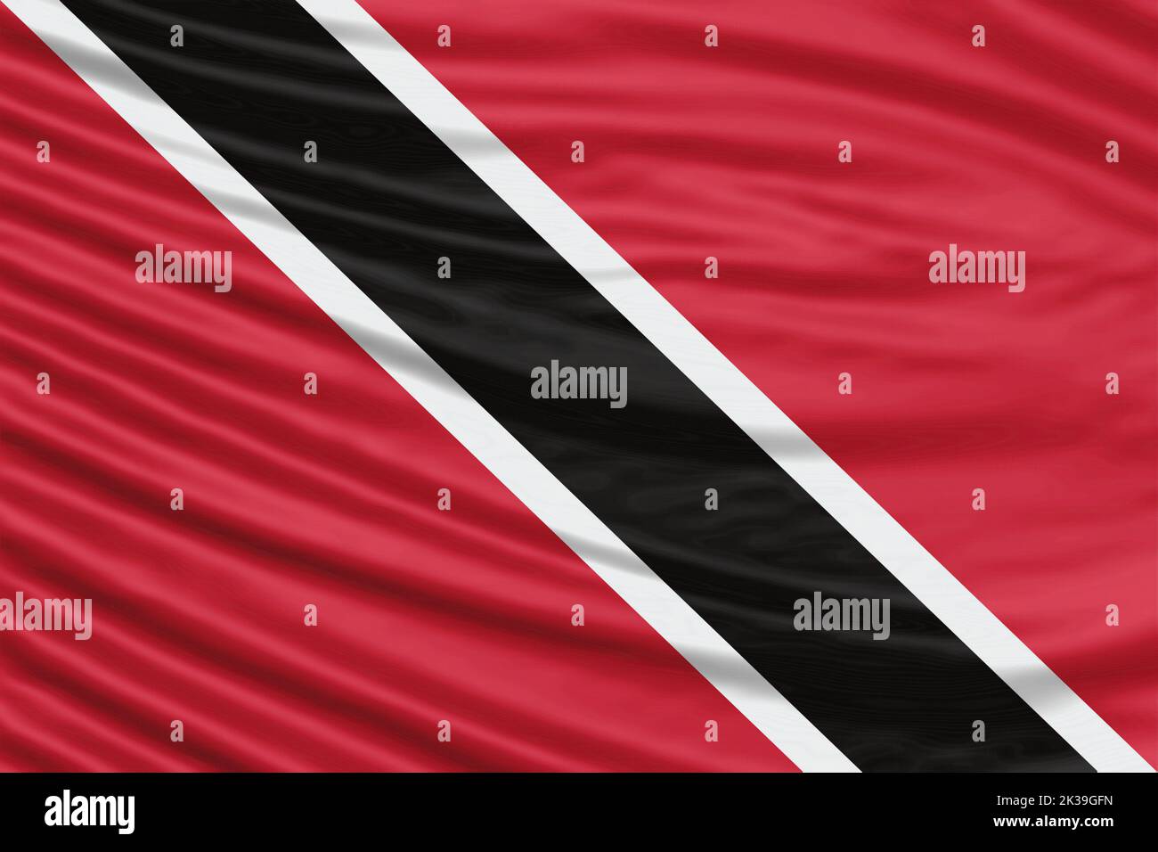Trinidad and Tobago Flag Wave Close Up, national flag background Stock ...
