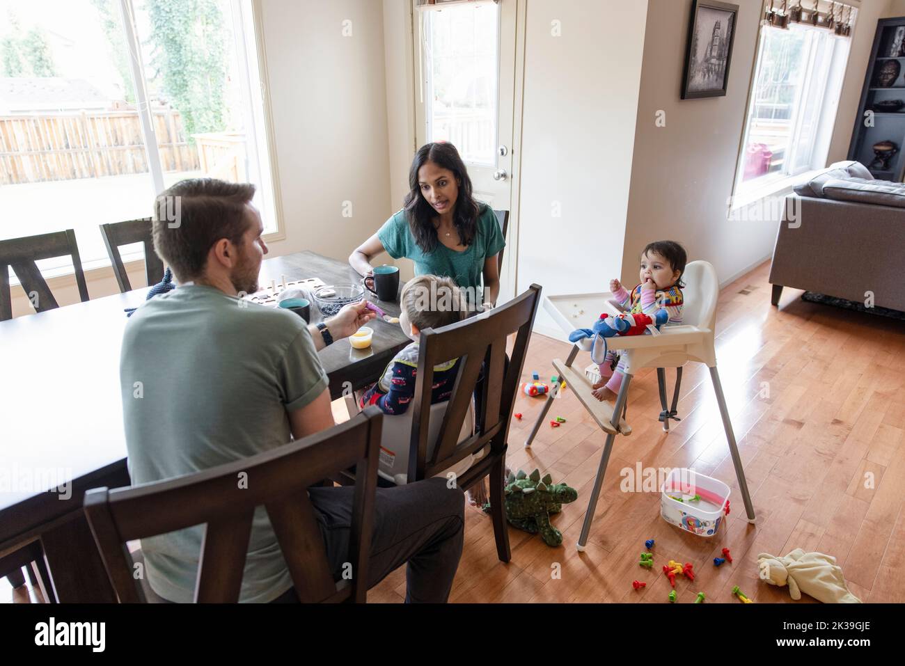Boy 3 years eating at table hi-res stock photography and images - Alamy