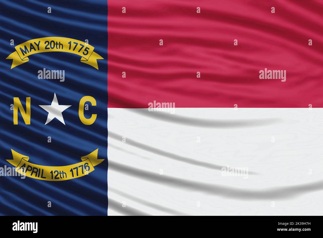North Carolina state Flag Wave Close Up, North Carolina flag background ...