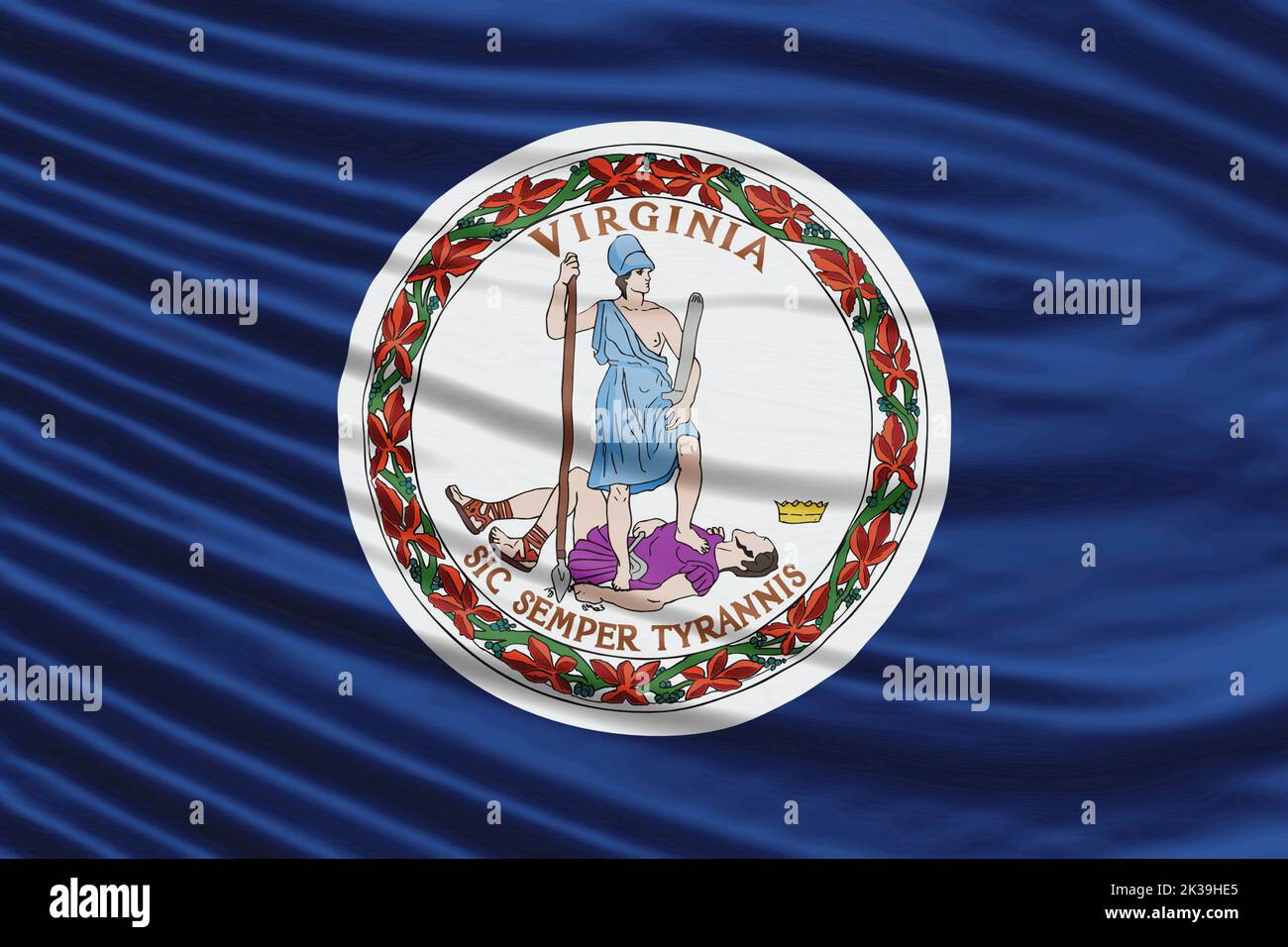 Virginia state Flag Wave Close Up, Virginia flag background Stock Photo ...