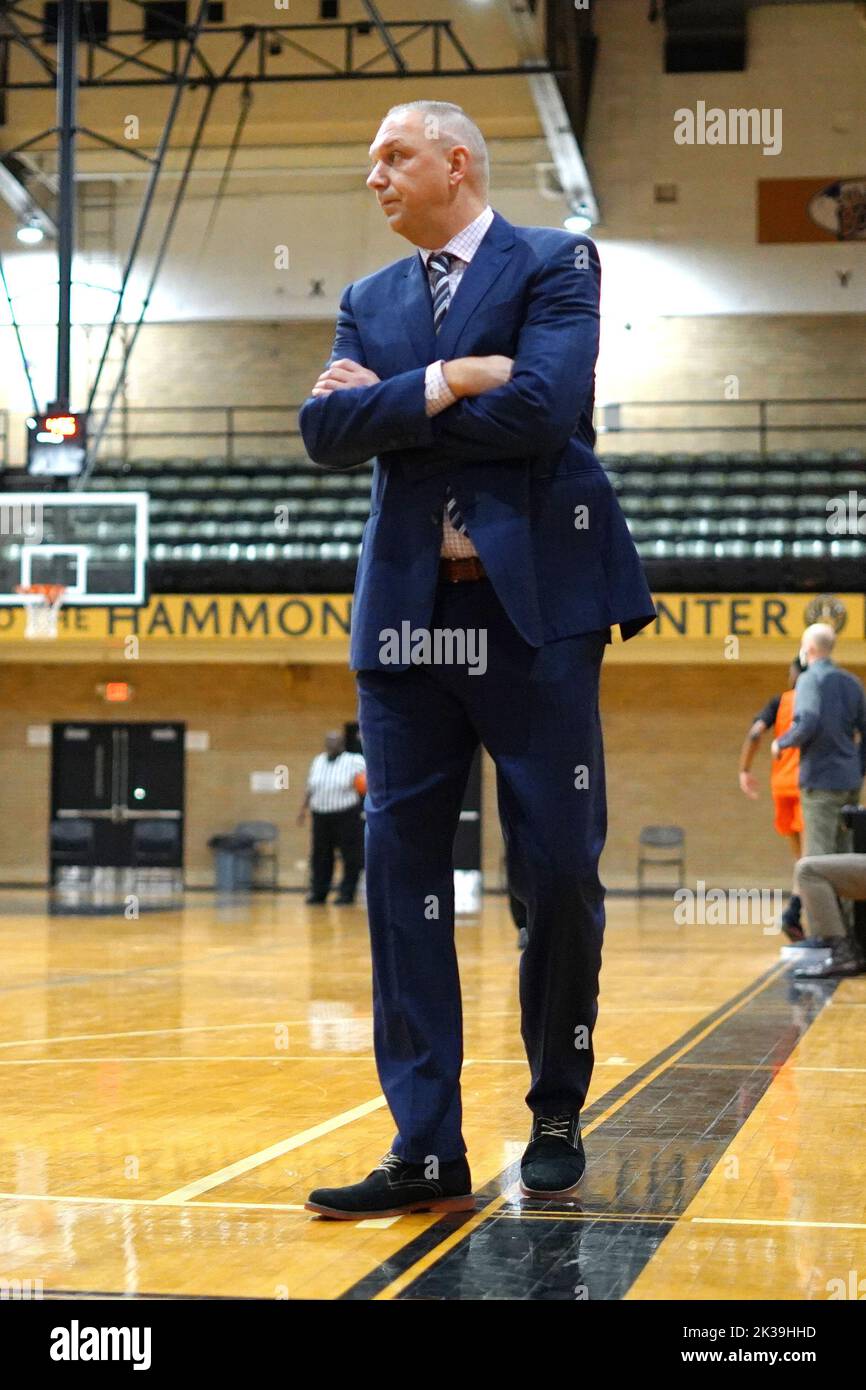 A coach standing on the side court during the Bosco vs Lake Forest ...